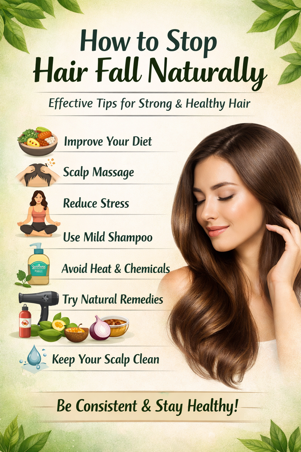 How to Stop Hair Fall Naturally Effective Tips for Strong & Healthy ...